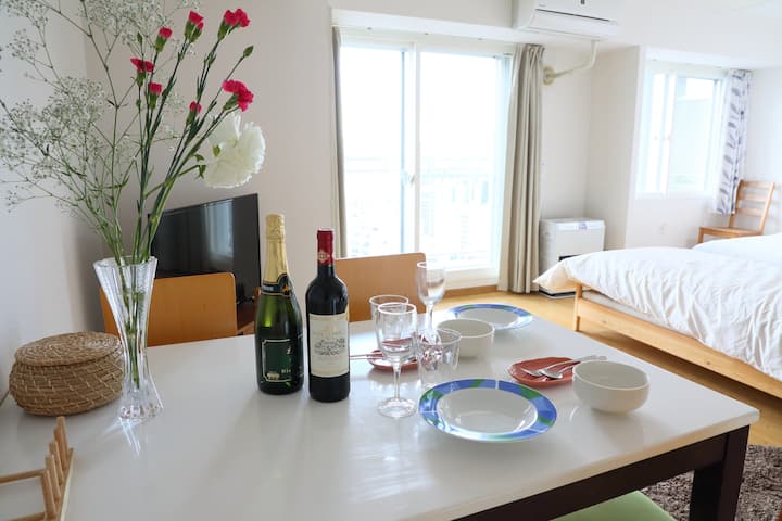 【Open Price】*札幌中心*タワマン21f*60㎡*wifi*すすきの徒歩5分 - Sapporo