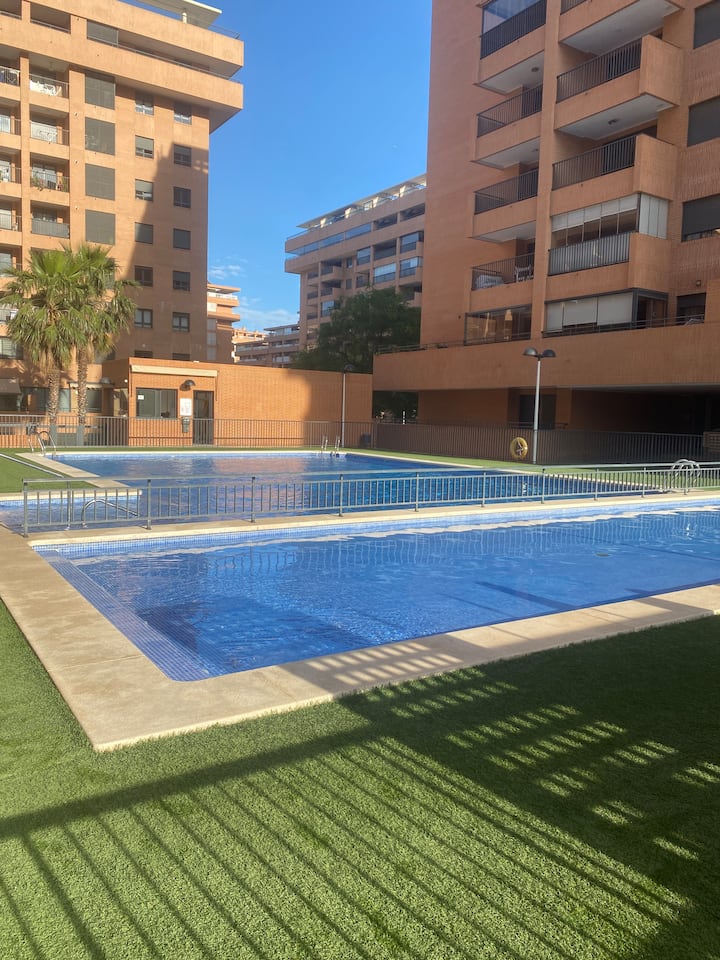 Beach 3bdr Apt With Pool, A/c Y Garage - Valencia