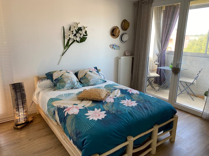 Chambre 2 : Chambre Bali, Privée Chez L’habitant. - Aubagne