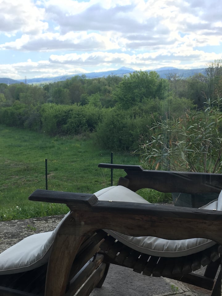 Fermette Avec Vue + Petit Déjeuner Sur Terrasse - Riom