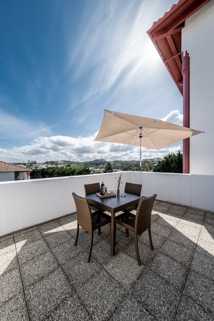 Appartement Terrasse Avec Vue, Château D'acotz - Ascain