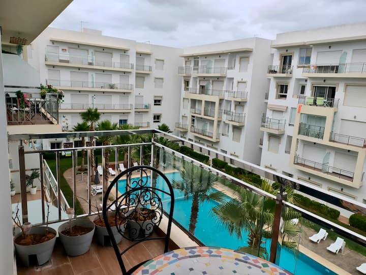 Bel Appartement Vue Sur Piscine Bouznika - Bouznika