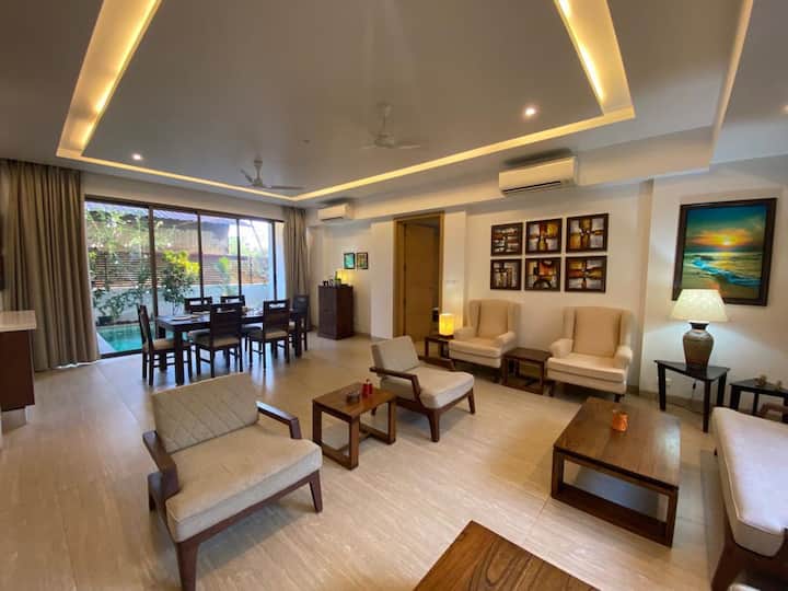 Hi5 Stays Luxe 3bhk With Private Pool In Northgoa - Goa
