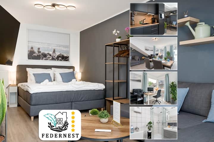 Federnest: Luxus Studio | Homeoffice | 11 Min Hbf - Duisburg