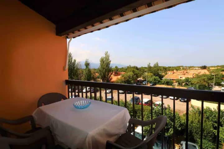 Studio Cabine Accès Direct Plage Avec Piscine - Saint-Cyprien