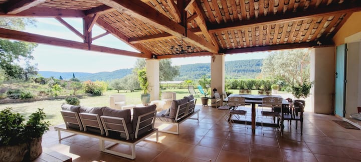 Belle Provençale Climatisée Avec Jolie Vue - Salernes