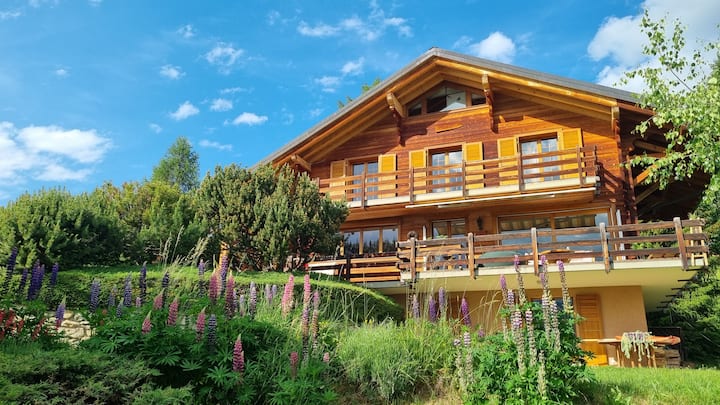 Chalet Familial Charmant, Belle Vue, Grand Jardin - Grimentz