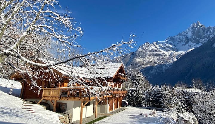 Chalet De Charme 5* Face Au Mont Blanc -12p- Sauna - Les Houches