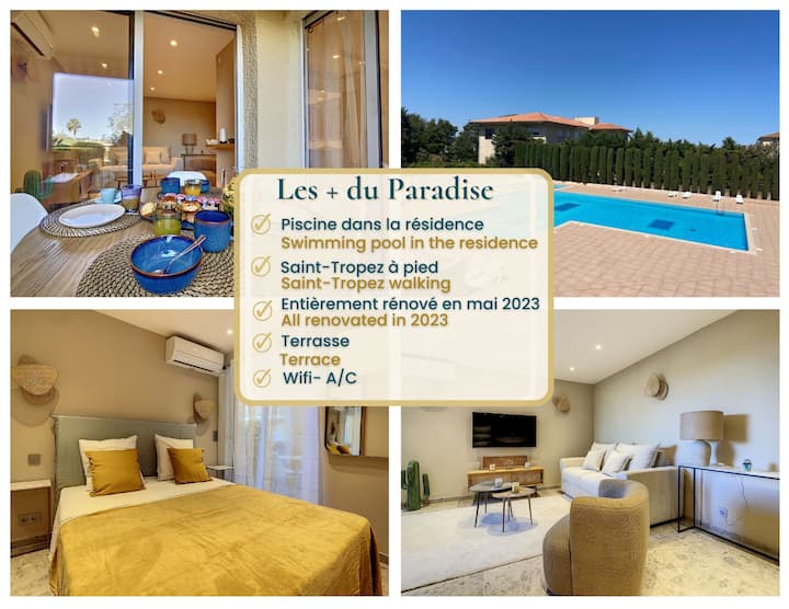 Paradise-4 Personnes-piscine-parking-saint-tropez - Saint-Tropez