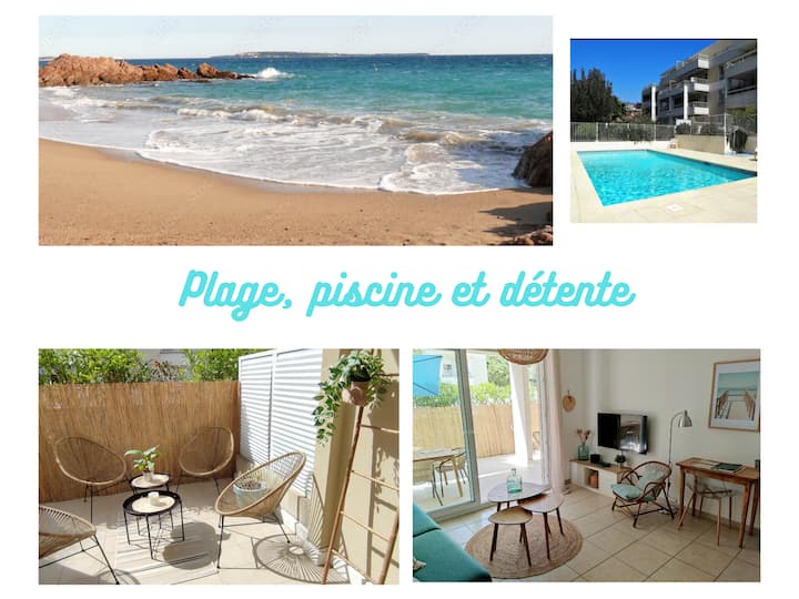 T2, Grande Terrasse, Piscine, Parking, Clim - Cannes