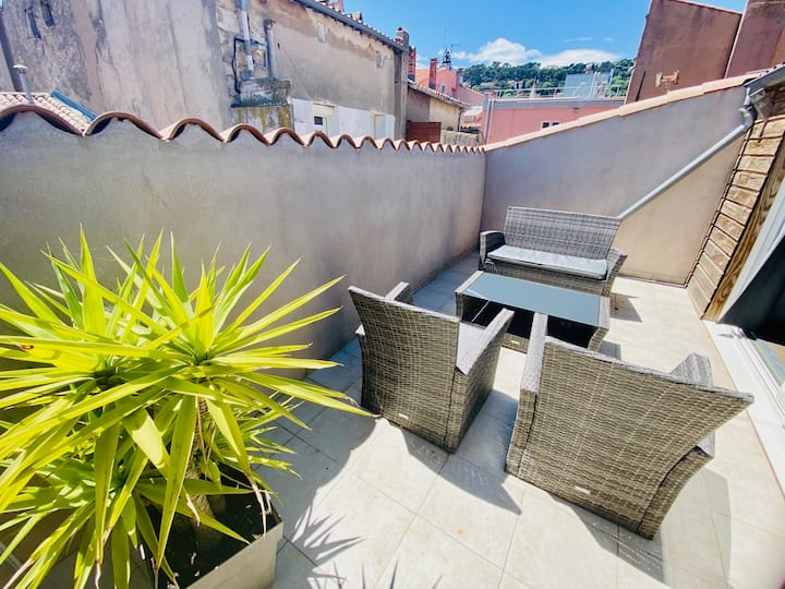 2 Appartements T2 En Coeur De Ville Clim Terrasse - セート
