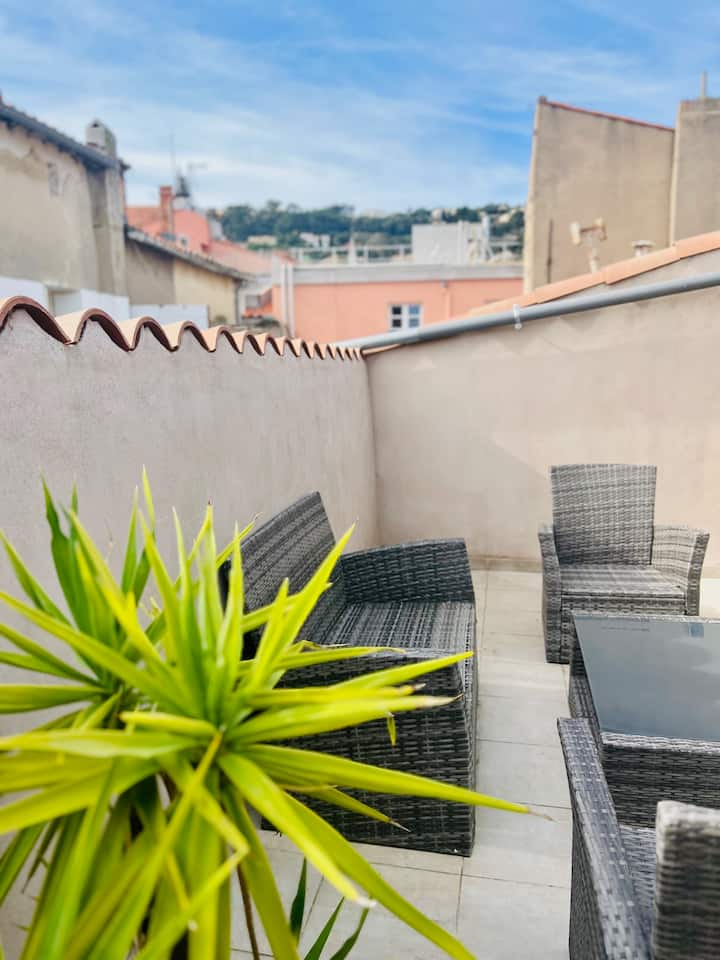 "Brave Margot" T2 Clim, Terrasse Tropezienne, Wifi - Sète