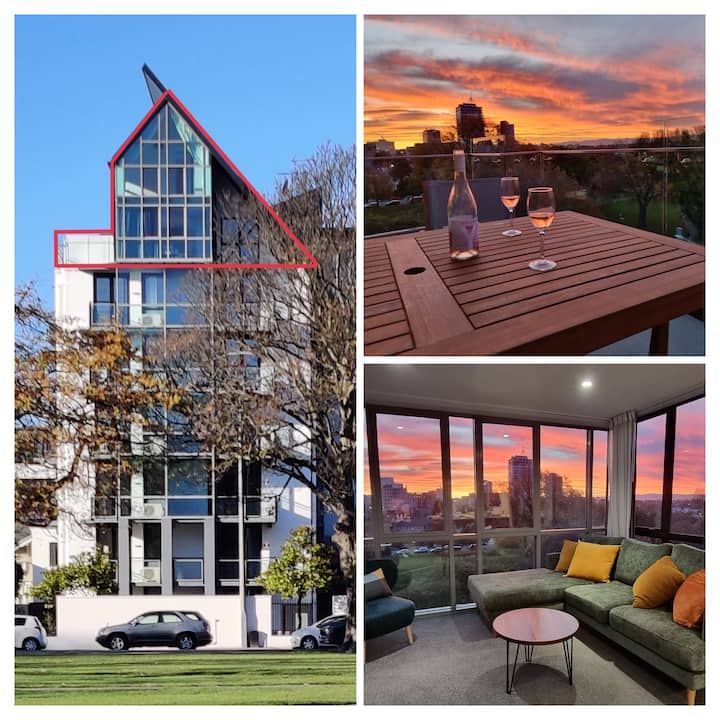 Inner-city Top Floor Apartment - Spectacular Views - Christchurch