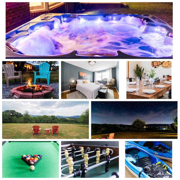 Views, Swimming Pool, Hot Tub, Firepit, Kayak, Bbq - Shenandoah, VA