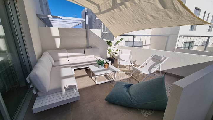 White Medano Ac, Calm, Modern & Streaming Wifi - San Miguel de Abona