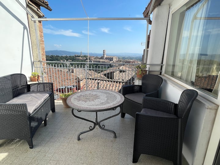 Panoramic Terrace Apartment 200 Mt From Duomo - Perugia