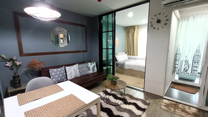 Btsbangchak/wi-fi/free Hbo/pool/gym/washer/kitchen - Phra Khanong