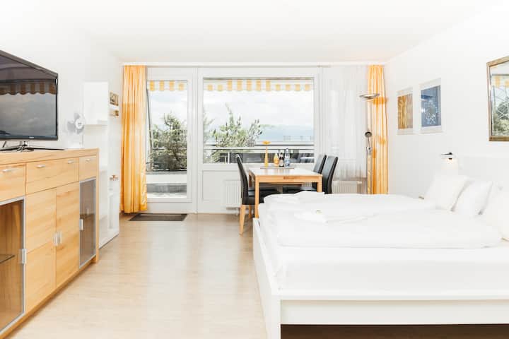 Heimatel: Modernes Studio Mit Bergblick Und Pool - Weiler-Simmerberg