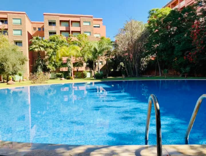 Charming Apt W/ Pool, Wi-fi & Parking In Hivernage - Marrakech