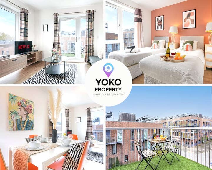 City Centre Penthouse With Balcony & Free Parking - Milton Keynes