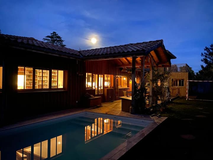 Charmante Maison Bois En Bord De Mer Familiale - Andernos-les-Bains