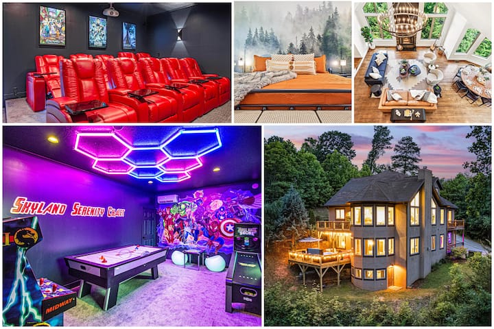 Cinema+sauna In 5000 Sq Ft Luxe Chalet | Sleeps 20 - Asheville, NC