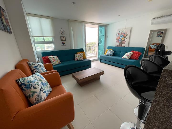 Condo Moderno Rodadero Centro Smr, Playa A 3 Min - Santa Marta