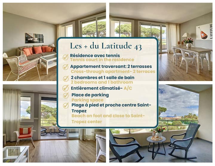 4 Personnes- Proche Plage-st-tropez-parking-tennis - Ramatuelle