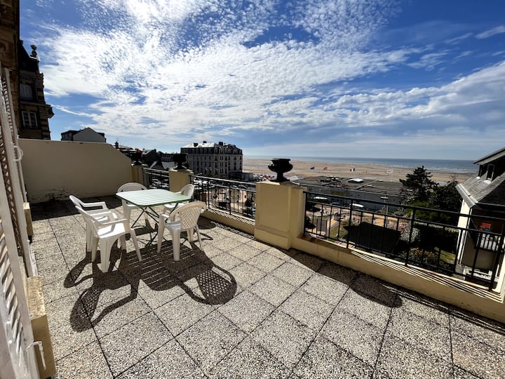 Appartement T3 De Charme Avec Terrasse Face Mer - Dives-sur-Mer