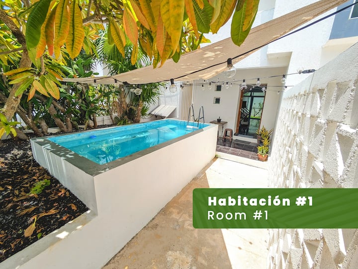 5min To Beach, Room In Big House W/balcony & Pool - Cancún