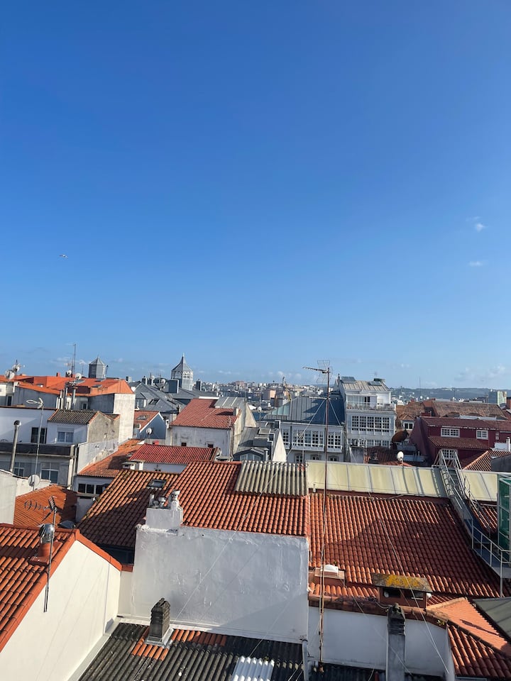 Apartamento Con Gran Terraza En Centro Histórico - La Coruña