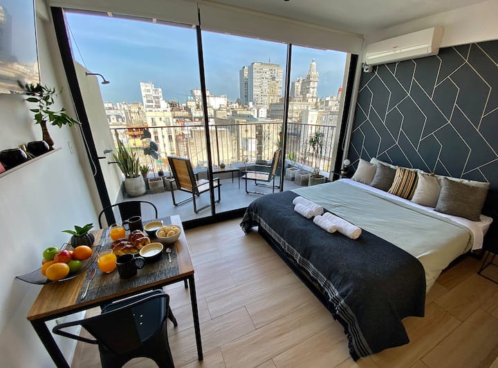 ¡Elegante Estudio Con Vista úNica A La Ciudad! - Buenos Aires