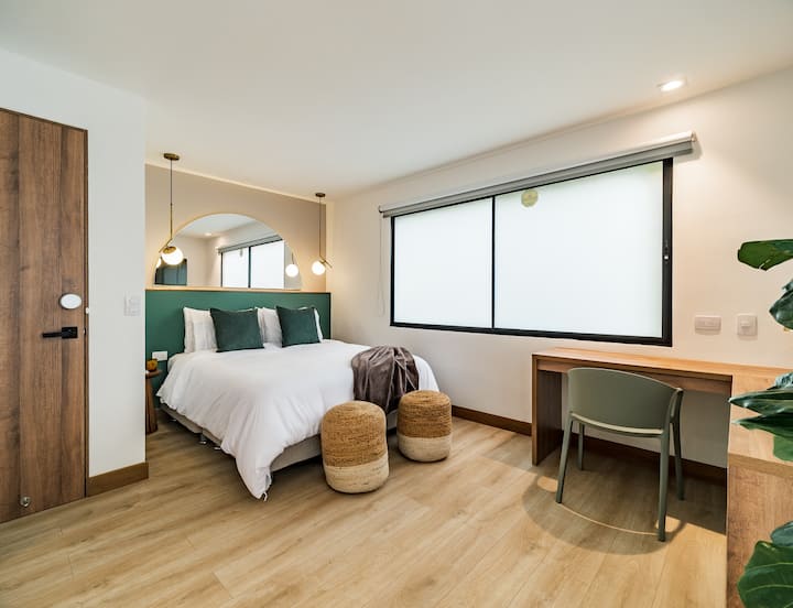 R6. Modern Room Near Provenza/ac/wash&dry/patio - Medellín, Colombia