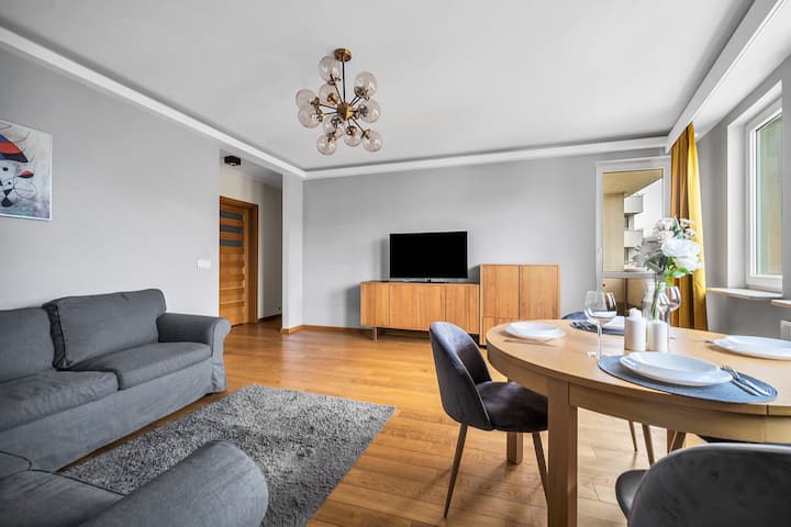 Wola Tower - 60m2, Balcony & View, Parks - Warschau