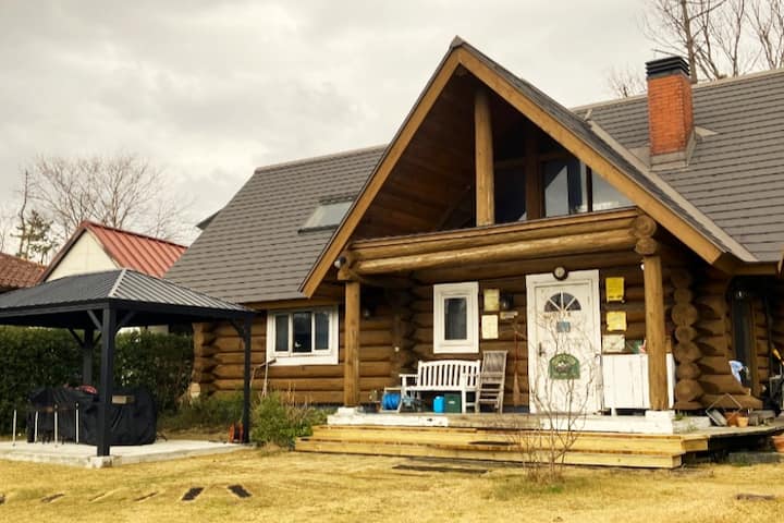 Authentic Canadian Log House/deja Vu/7 Ppl - 羽咋市