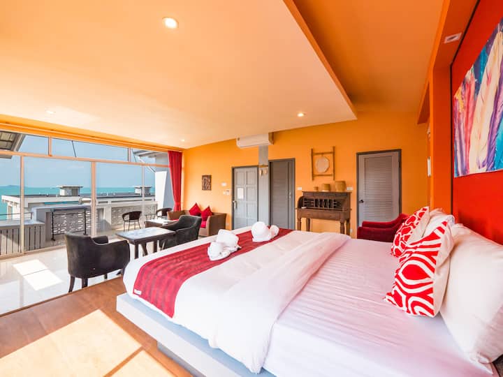 Sea View Penthouse Studio - サムイ島