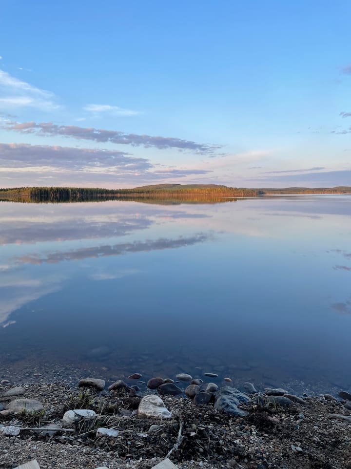 Saunamökki Kainuun Maisemissa. - Ristijärvi