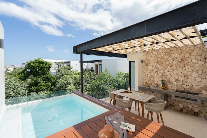 Amazing Penthouse Studio | Private Rooftop Pool - Tulum