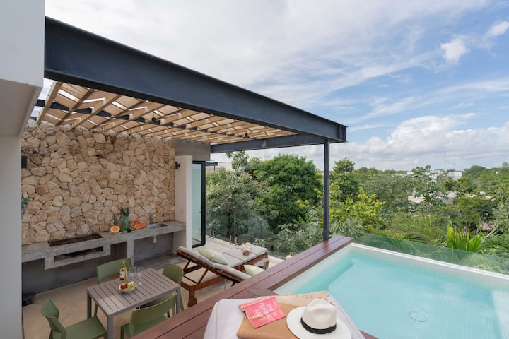 Penthouse Studio| Private Rooftop Pool - Tulum