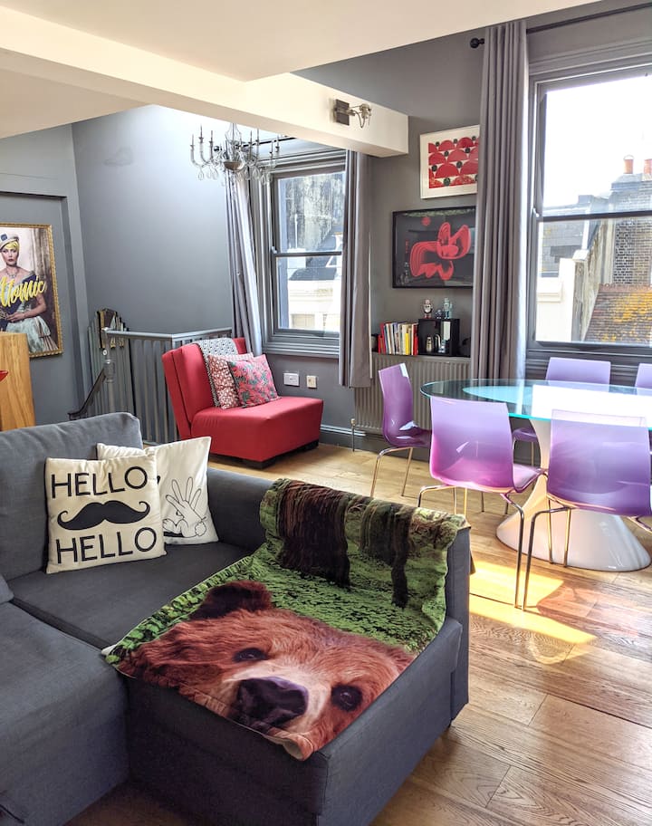 Kemp Town Loft | Airy Central 2-bed 2-bath | For 2 - Brighton