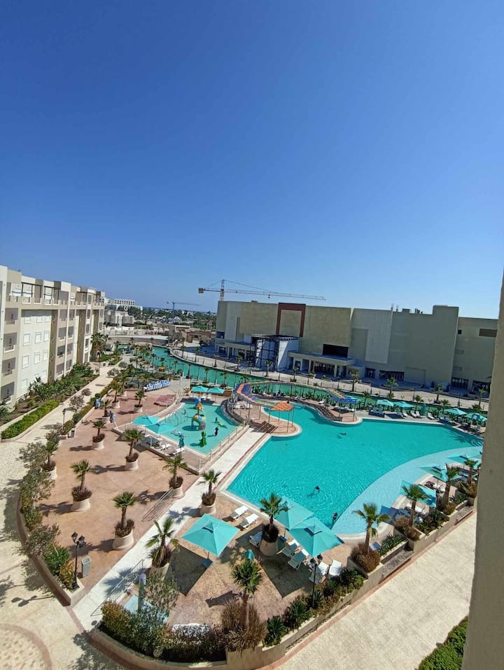 Appart S+2 Luxe, Vue Piscine à Folla Palm Monastir - Sousse