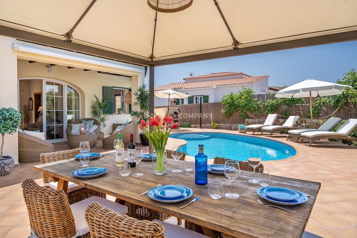 Stylish Villa With Private Pool In Cala En Porter - Minorque