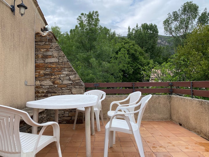 Gite Très Confortable Avec Vue - Roquebrun