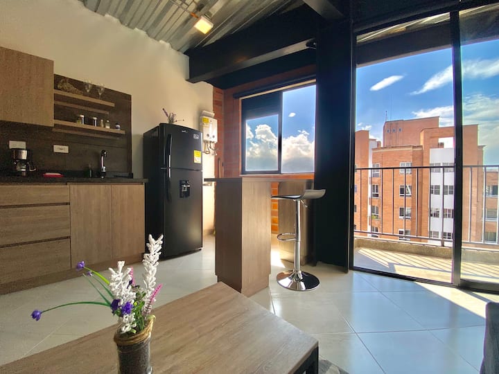 Modern Loft In Laureles With Beautiful Valley View - Medellin, Antioquia, Colombia