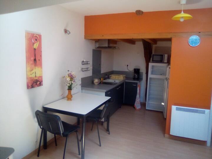 T1 ,Ch Mézanine,cuisine Balcon - Langogne