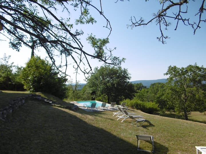 Villa Soleyanou, Calme Avec Piscine Privée Et Vue. - Rustrel