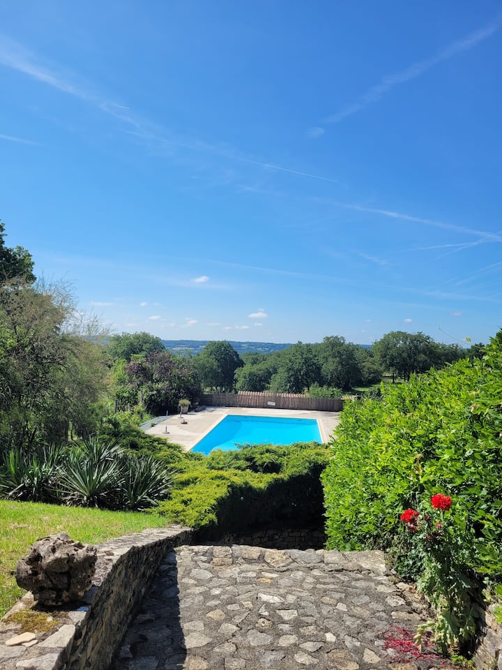 L'oasienne, Villa Avec Piscine Dans Le Lot - Figeac