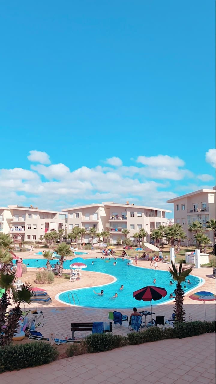 Kenz Mehdia - Vue Sur Piscine - Kénitra