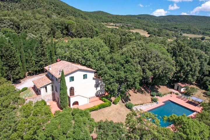 Tuscan Villa For 11 Pers With Park, Pool, Sea View - Cecina