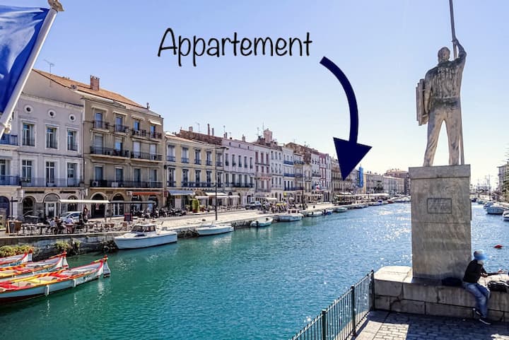 Duplex Climatisé Sur Le Canal Royal - Sète